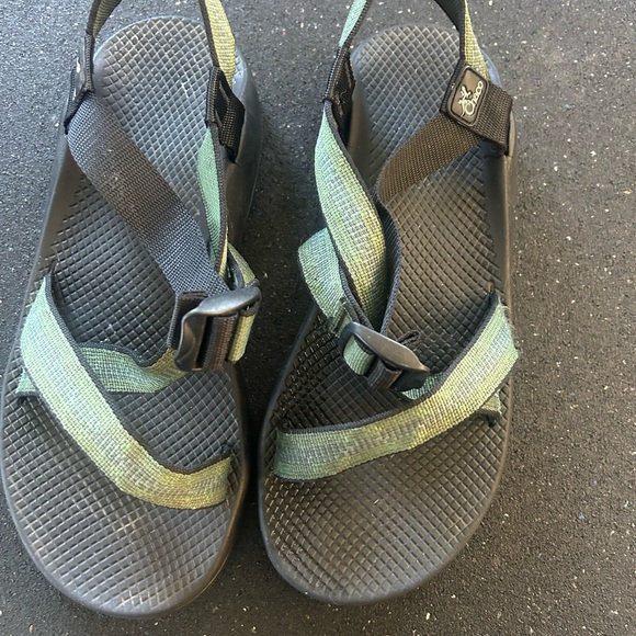 Chaco | Shoes | Chacos Green And Black Sandals | Poshmark